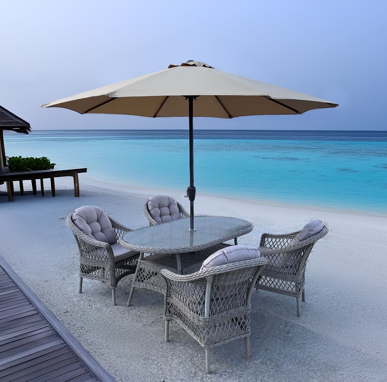 Комплект мебели 4+1 Афина T217/LV-217-4Pcs Beige 1691974801