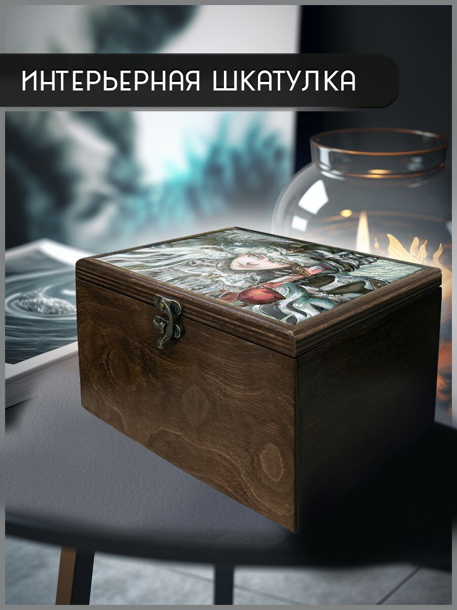 Шкатулка интерьерная для украшений универсальная 22x17x12 см аниме Берсерк (Berserk, Гатс, Гриффит, сёнен) - 2008