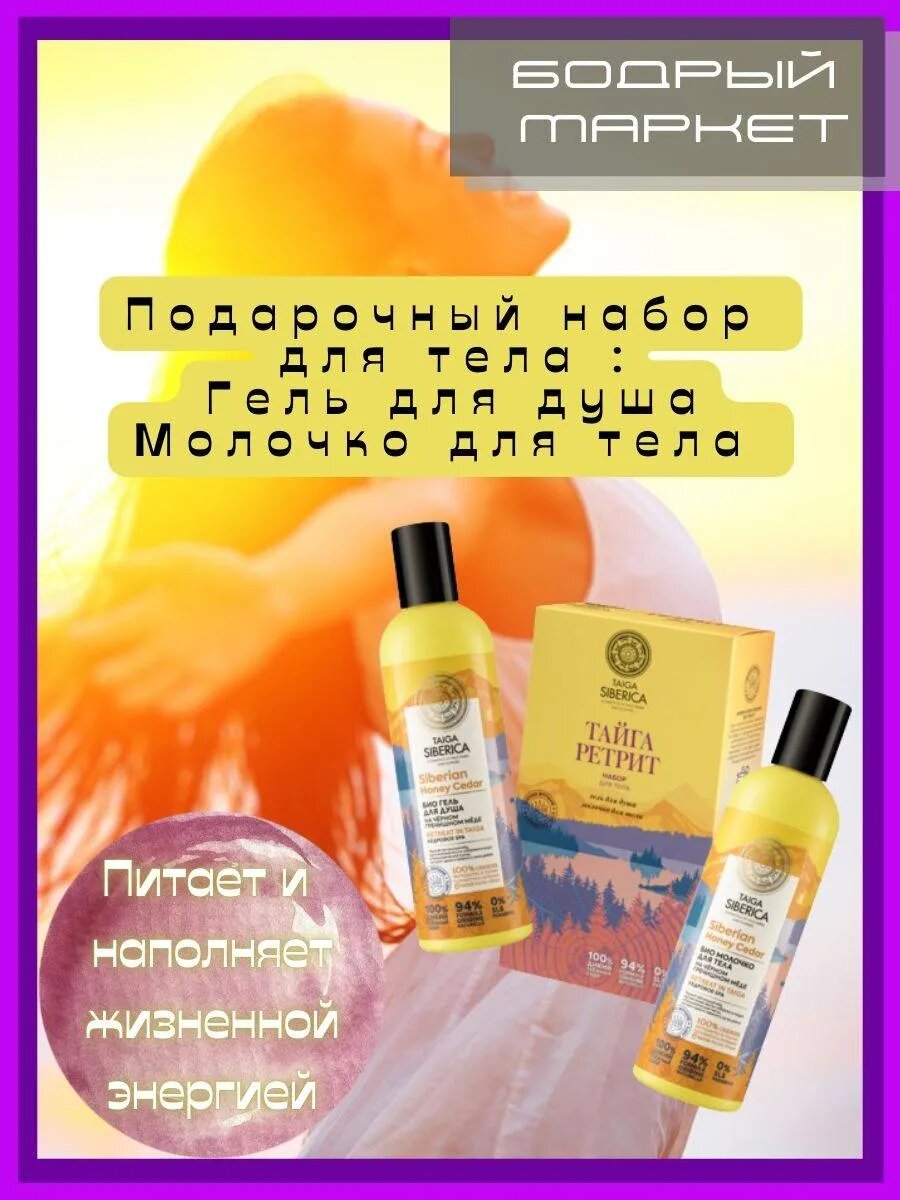 Подарочный набор: гель для душа +молочко для тела