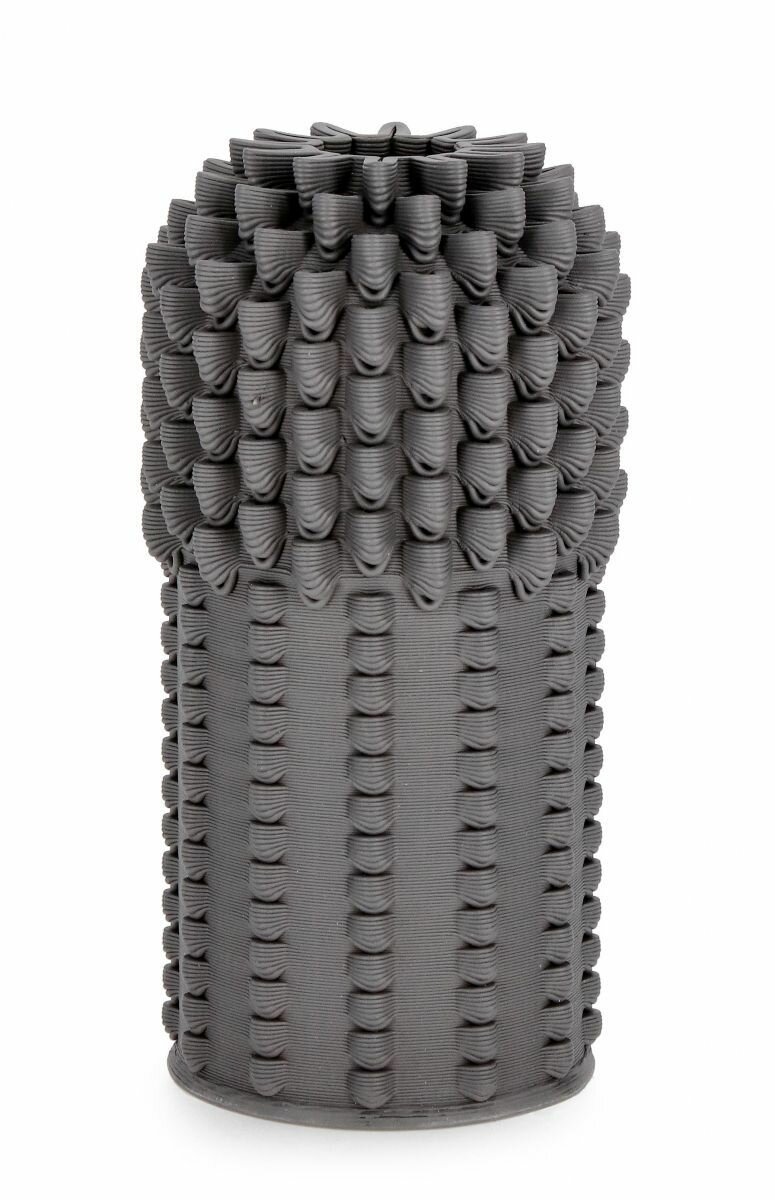 Ваза декоративная из керамики Reena, высота 23 см, цвет серый, Garden Relax, Италия