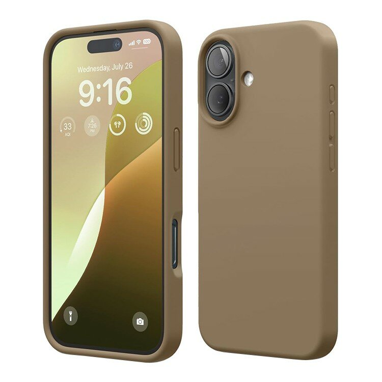 Elago силиконовый чехол для iPhone 16, Soft silicone (Liquid) Brown