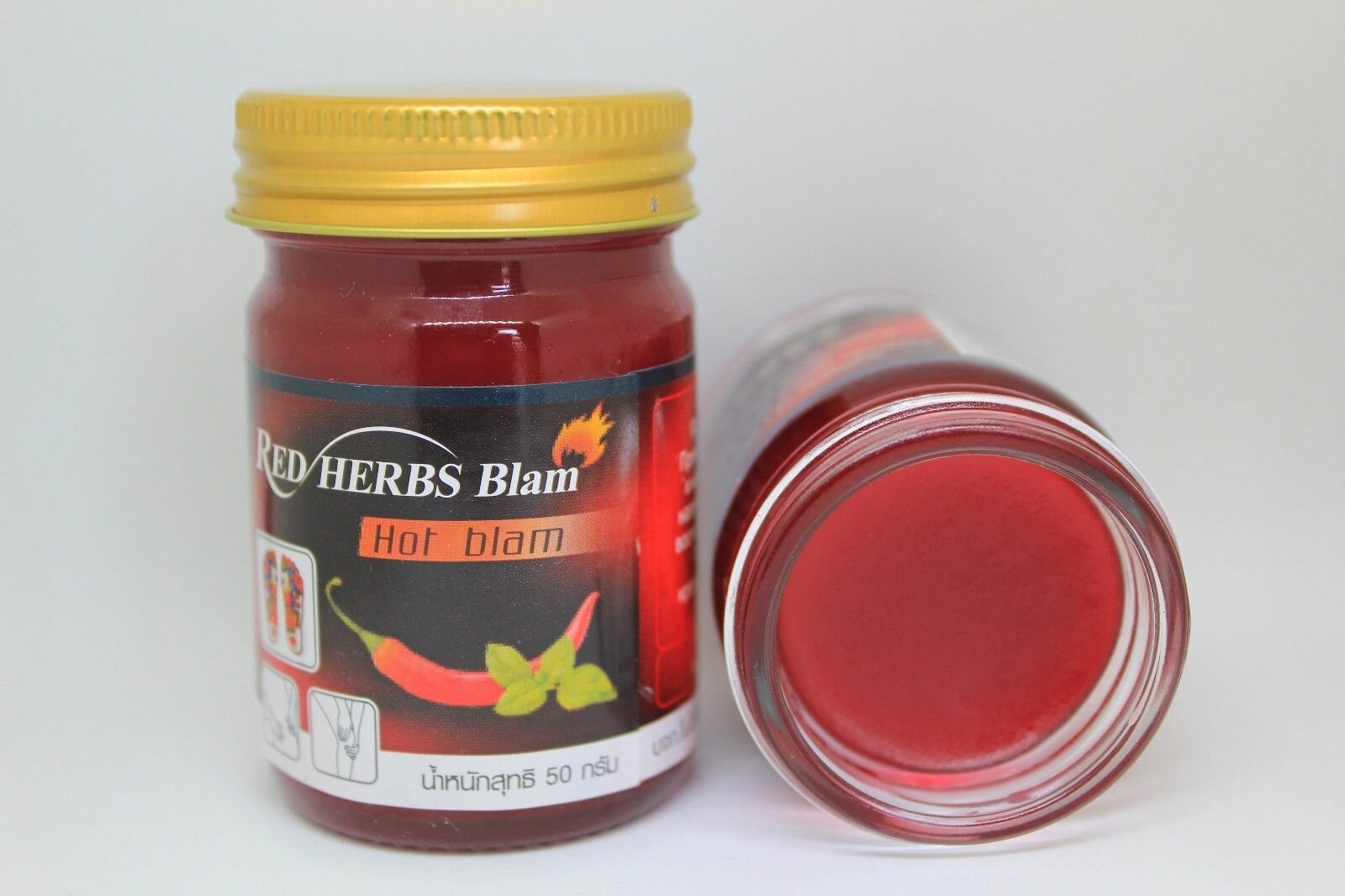 Тайский бальзам со жгучим чили перцем от боли в мышцах и суставах (Red Herbs Balm), 50г