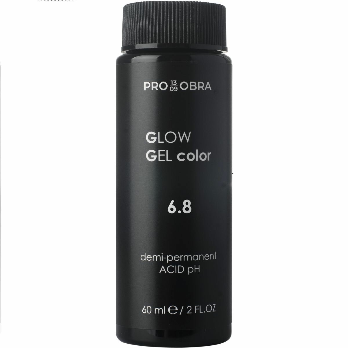 OBRA PRO13/09 Полуперманентный гелевый краситель GLOW GEL 6.8 Матовый темно-русый, 60 мл