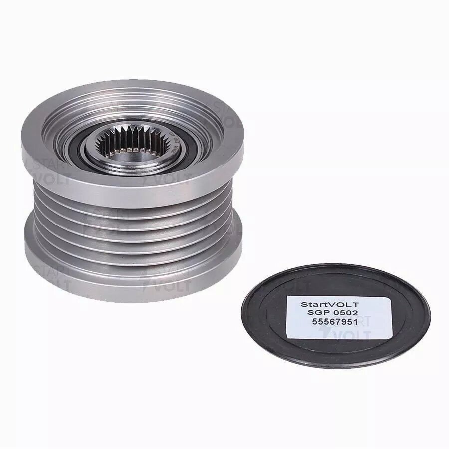 Шкив генератора Chevrolet Aveo (11-)/Opel Astra J (09-) 1.4i/1.6i с обгонной муфтой (STARTVOLT)