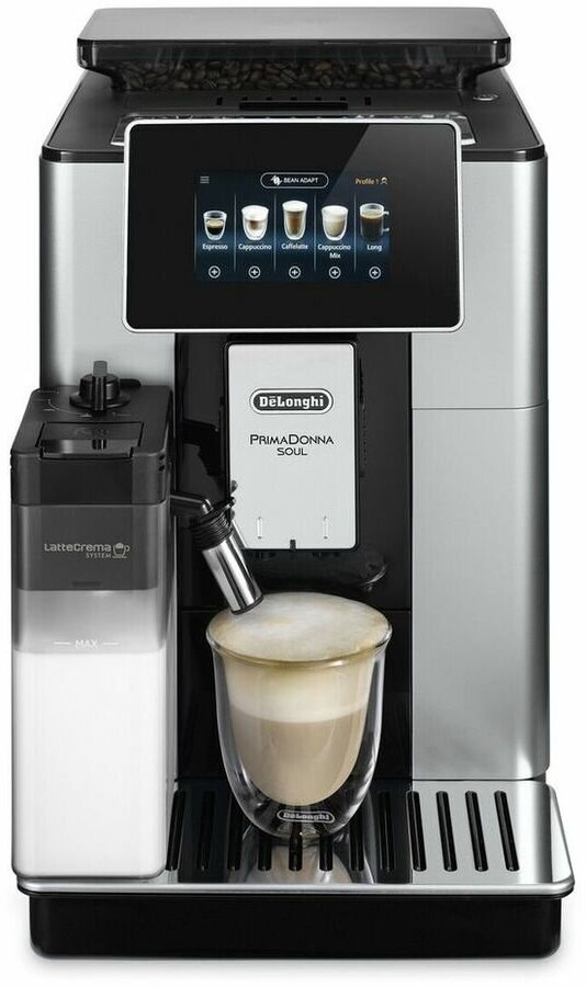 Кофемашина DELONGHI ECAM610.55. SB (132217053), черный/серебристый