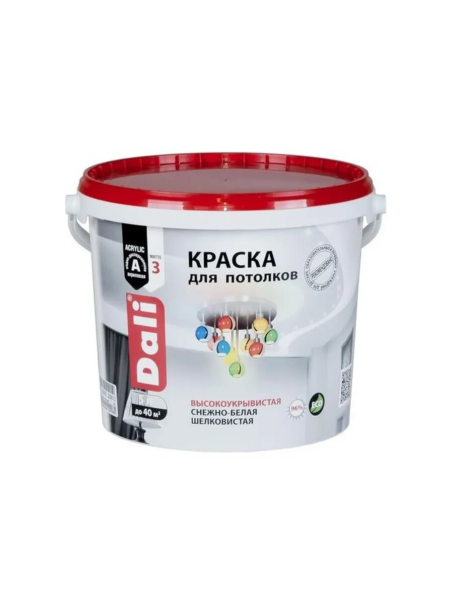 Краска акриловая для потолков белая (5л)