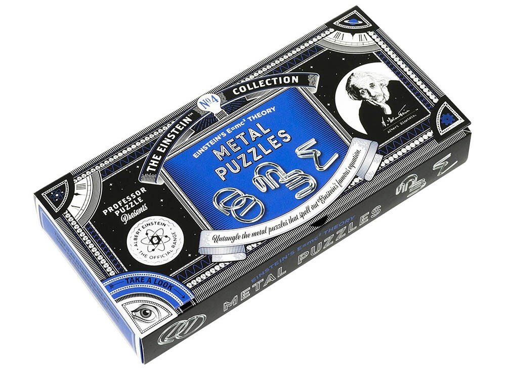 Головоломка Professor Puzzle для детей "Е МС2", нужно разделить две части каждой металлической детали