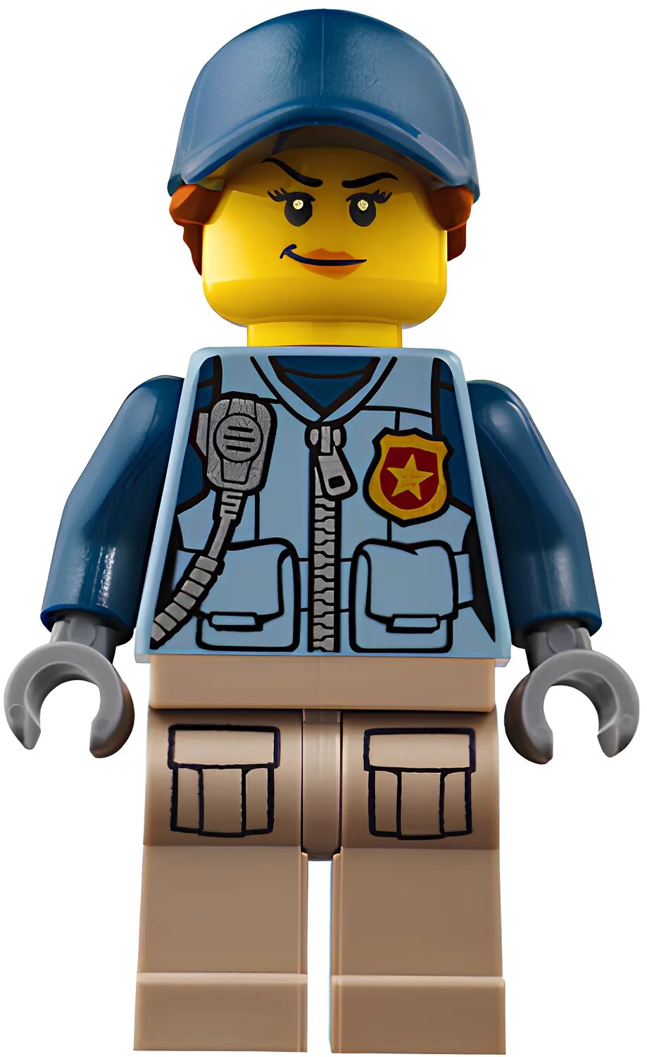 Минифигурка Lego Mountain Police - Officer Female, Dark Blue Hat with Dark Orange Hair cty0869 U