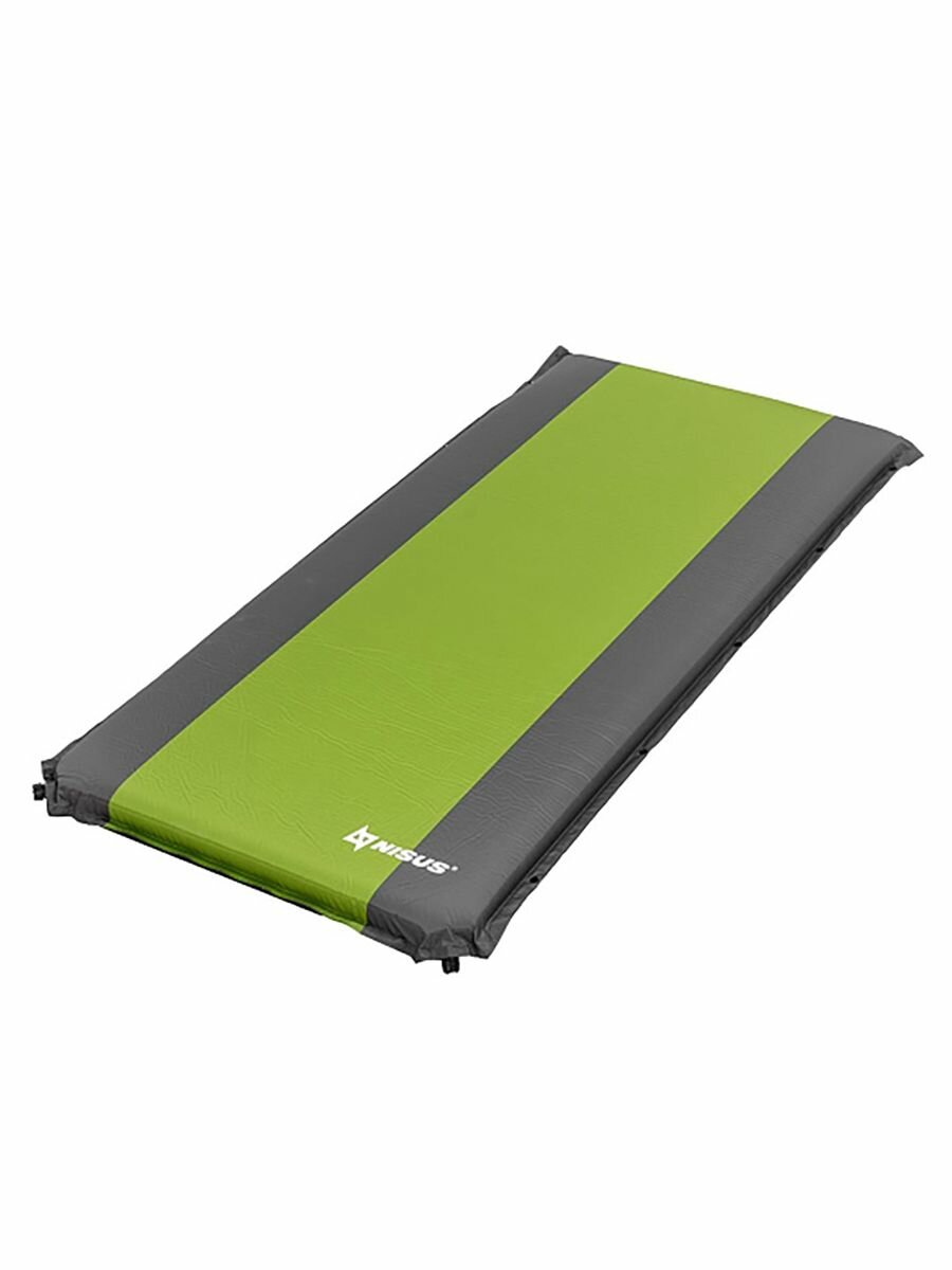 Коврик самонадувающийся NISUS 190x90x10 цвет серый/салатовый (N-010 W-LGG)