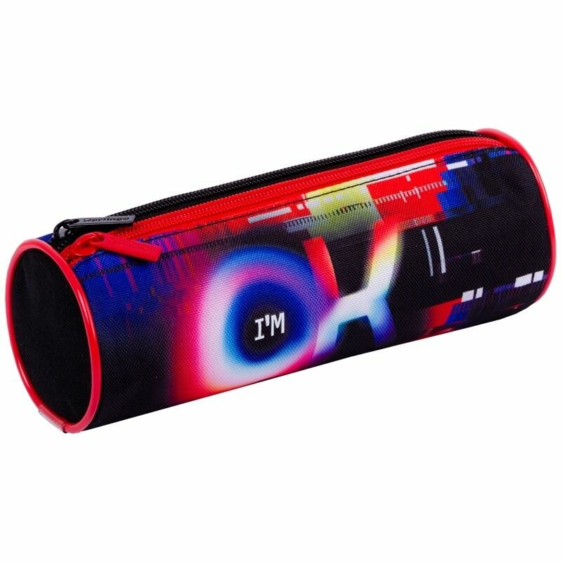 Пенал-тубус Berlingo 2 отделения, 210х70 "Glitch", полиэстер PM09036