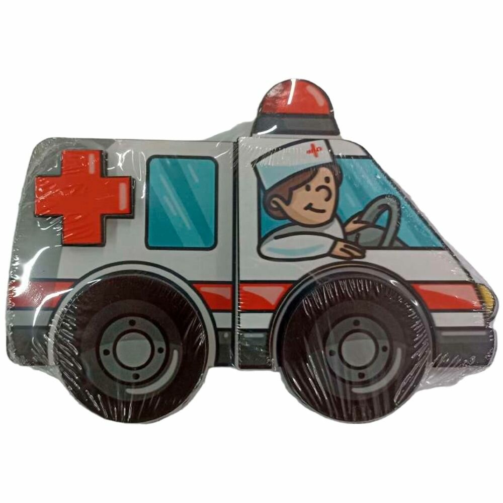 Конструктор Арбо "Скорая помощь", на липучках, деревянный