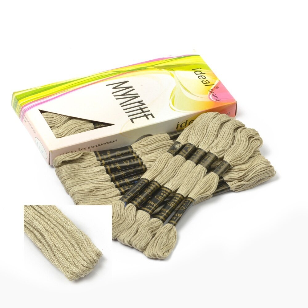 Нитки мулине IDEAL 100% хлопок, 24х8 м, цвет 218 (МУЛ. ТВ. IDEAL.218)