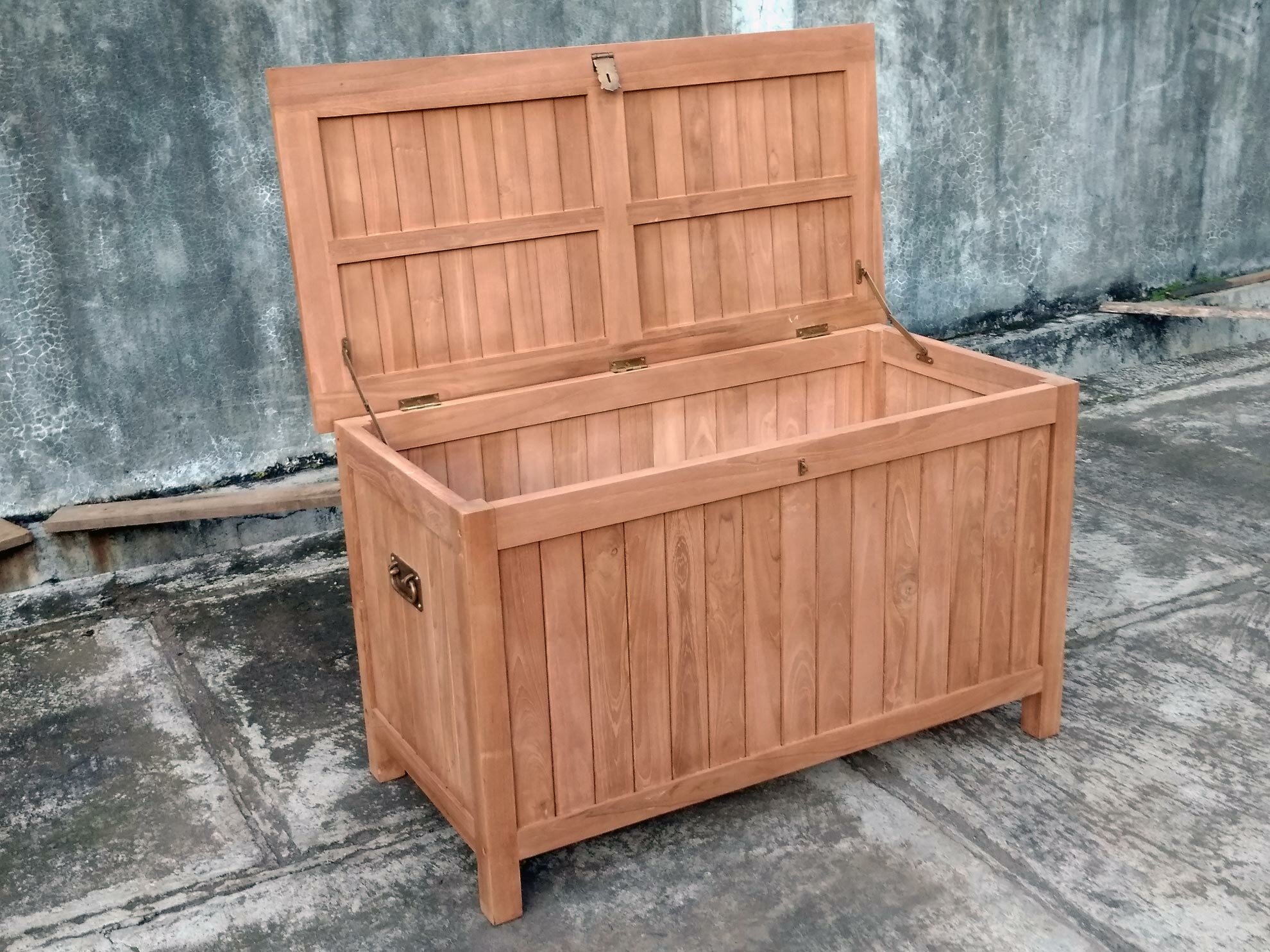 Сундук деревянный для хранения Wakatobi, тик, натуральный, 120х60х70 см