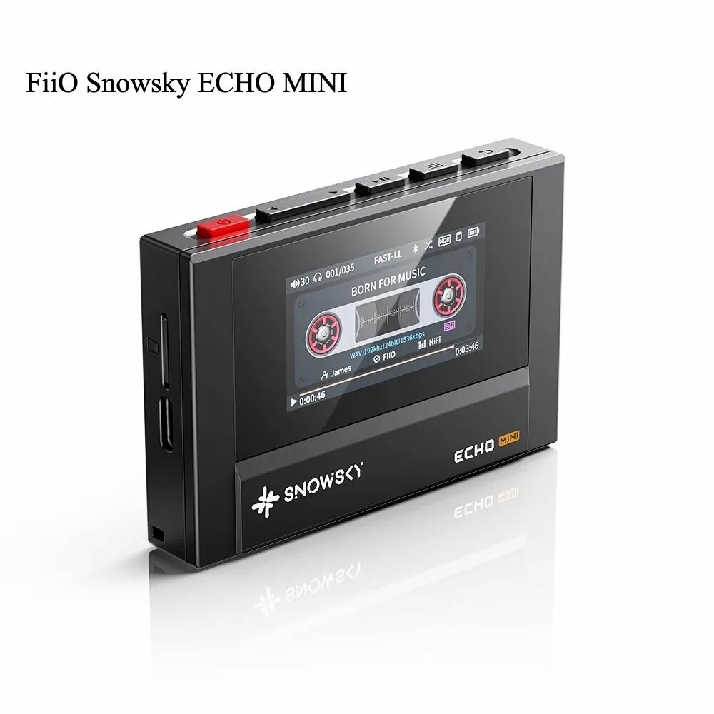 MP3-плеер FiiO Snowsky Echo Mini, беспроводная связь Bluetooth 5,3, Hi-Fi, экран, черный