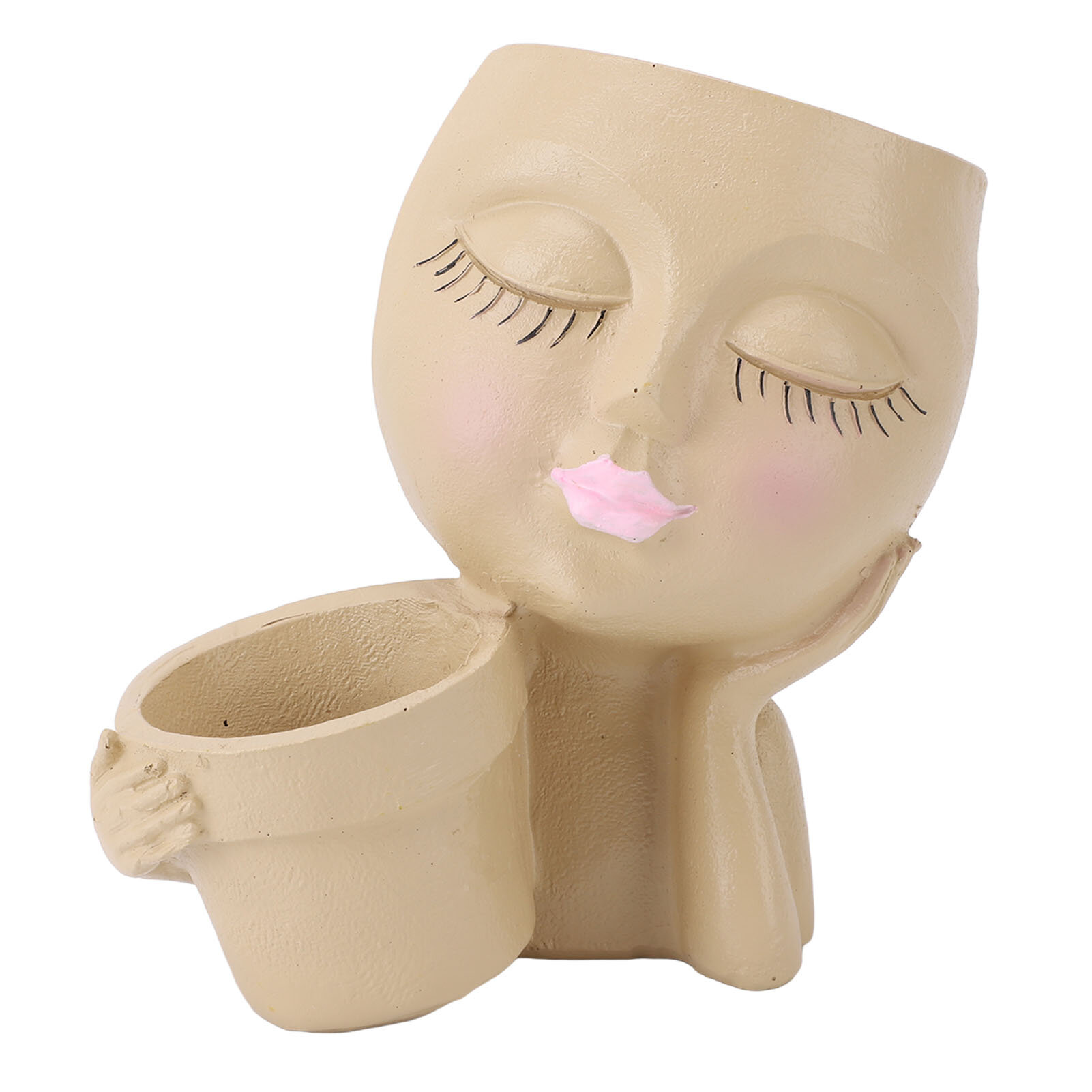 Растение для лица, устойчивое к выцветанию, уникальный суккулентный горшок для лица с дренажным отверстием для украшения сада