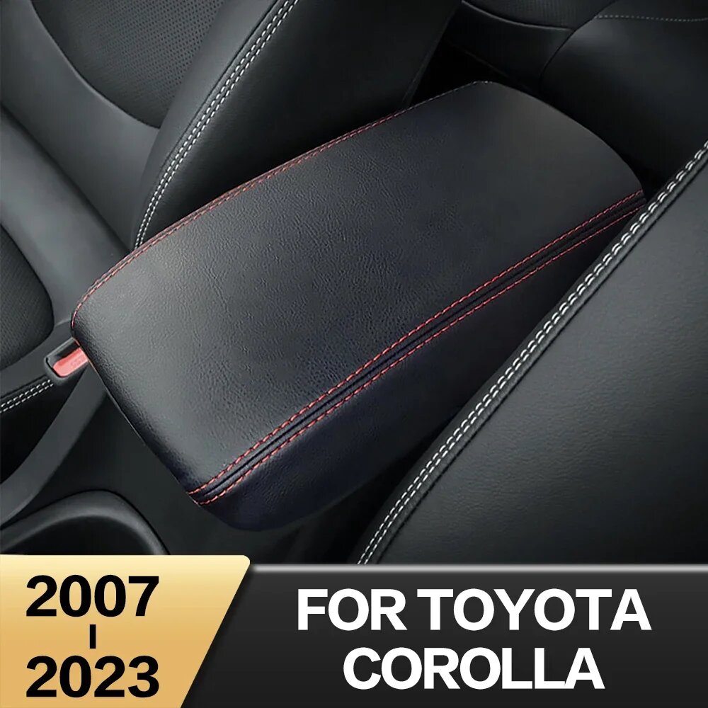 1X для Toyota Corolla E140 E150 E170 E210 2007 2008 2009 2010 2011-2023 автомобильные подлокотники крышка коробки декоративные аксессуары для интерьера Red Line 2019-2023