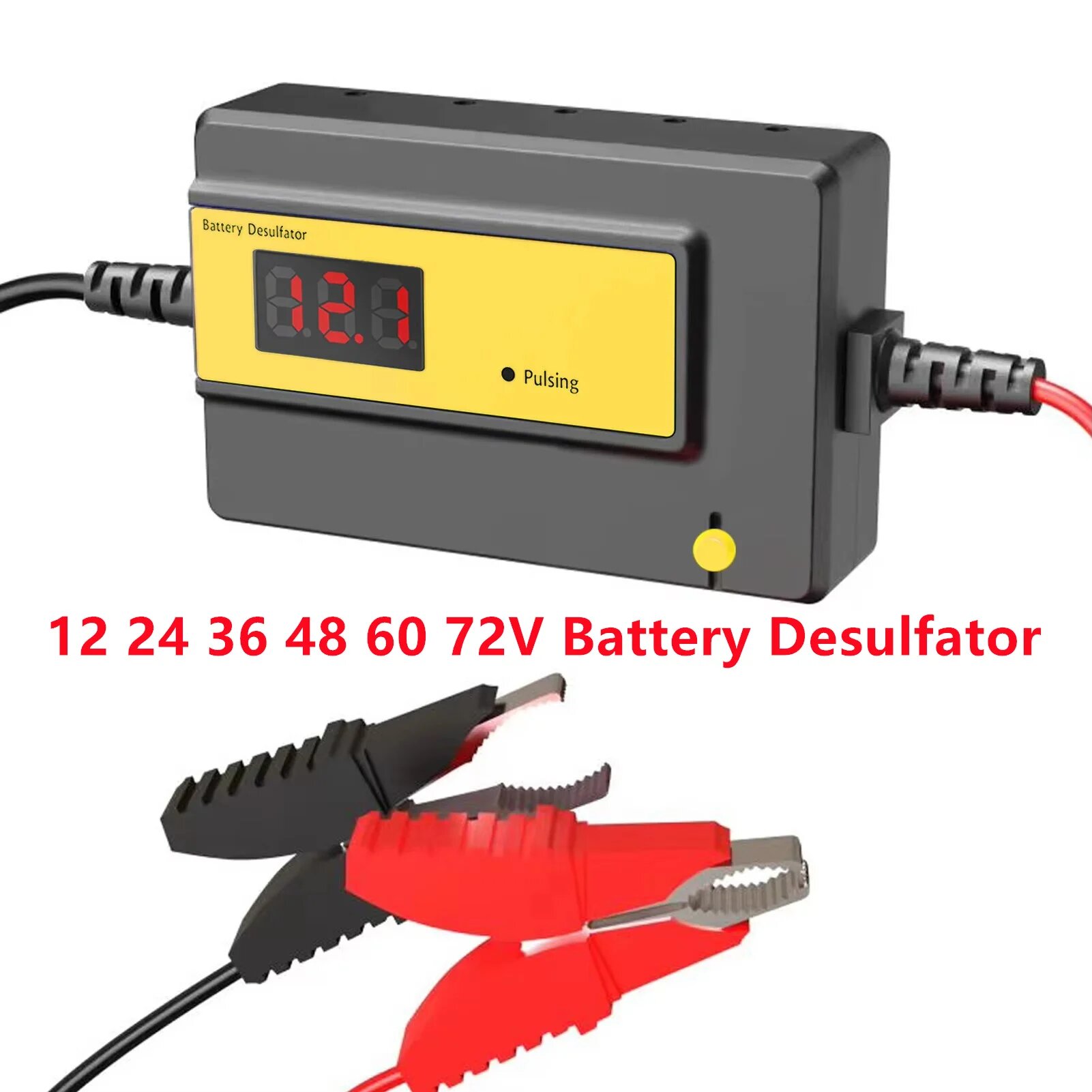 Автомобильный десульфатор аккумуляторов 400Ah 12-72В, YELLOW