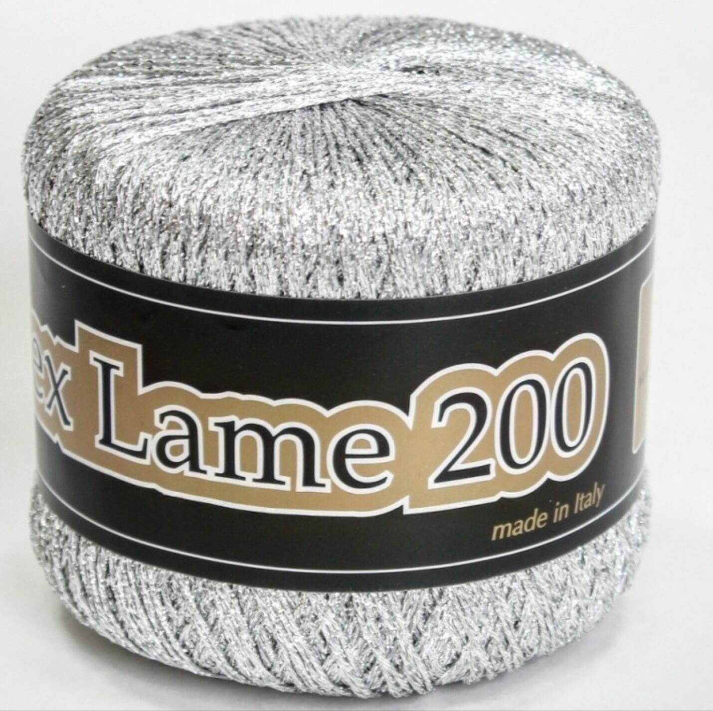 Люрекс ламе (Италия) 25гр*200м*3шт серебро 900