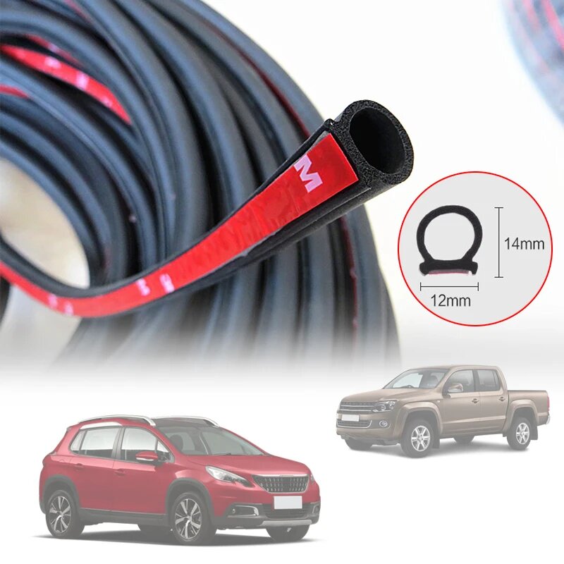Автомобильный резиновый уплотнитель 3/5/8/16/25 м, большой тип D, звукоизоляция двери, уплотнитель, стикер, аксессуары для автомобиля, Big D 3 Meters