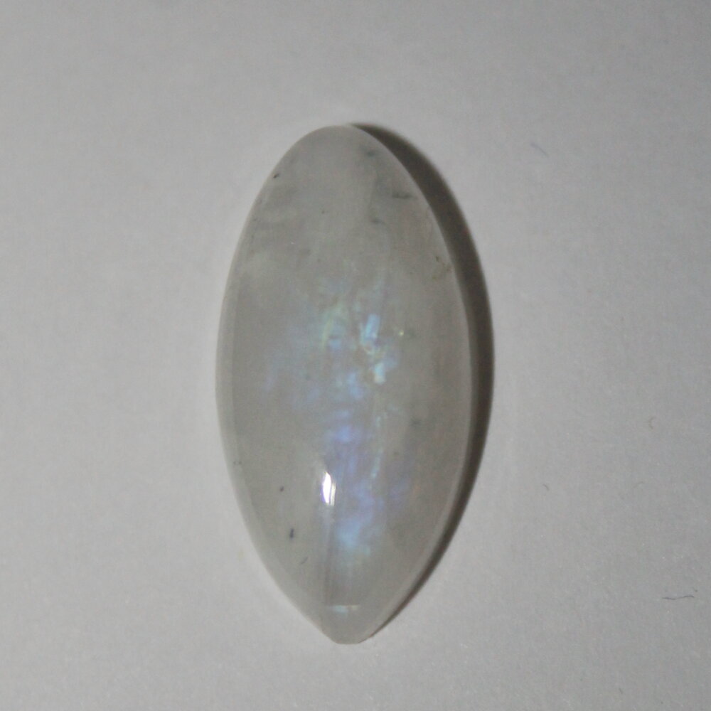 Коллекционный кабошон лунный камень, 22х11х5 мм, Шри-Ланка, «True Stones»