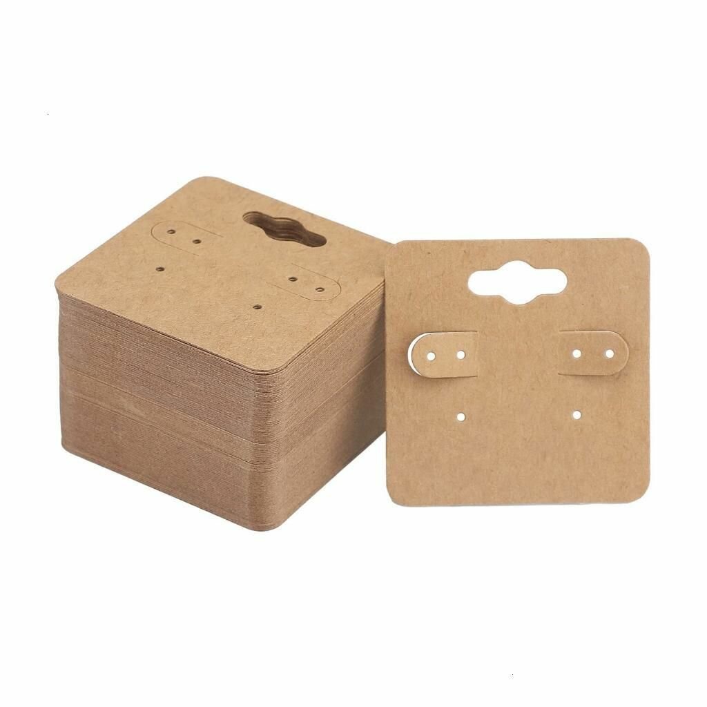 100 штук картона-держателя для сережек для витрины ювелирных изделий