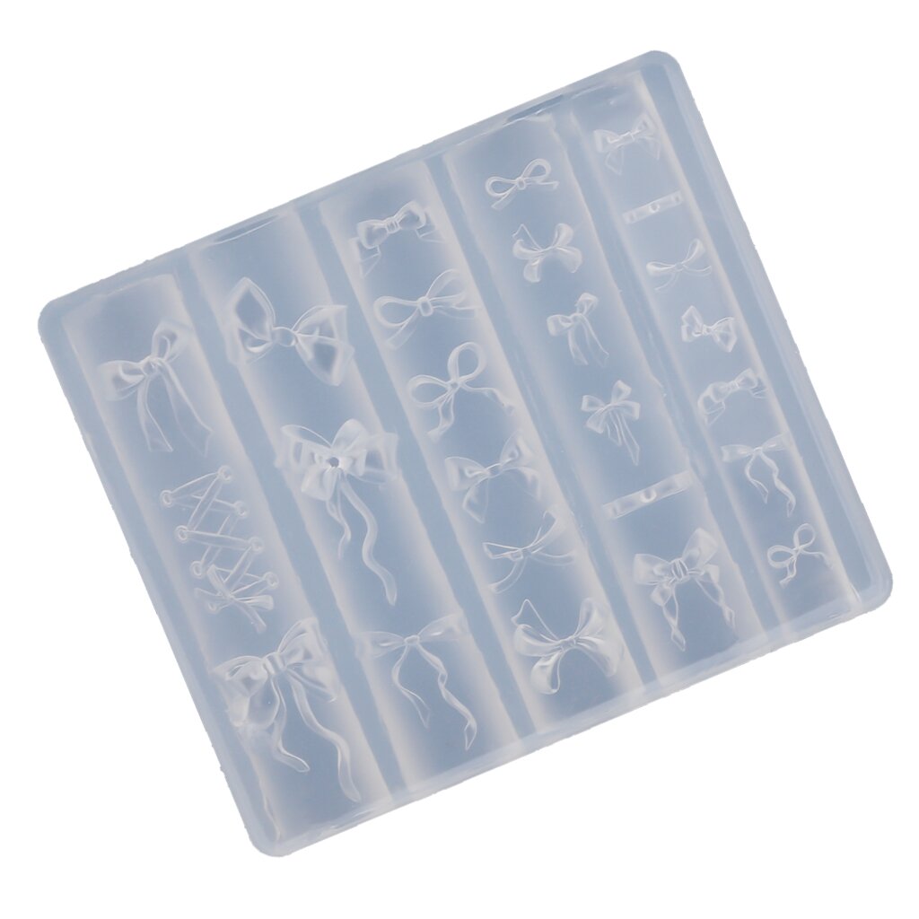 3D Формы с Бантом Для Дизайна Ногтей Силиконовые Формы Банты Формы Для Ногтей Трафареты Для Маникюра Шаблоны Для Дизайна Ногтей Украшения
