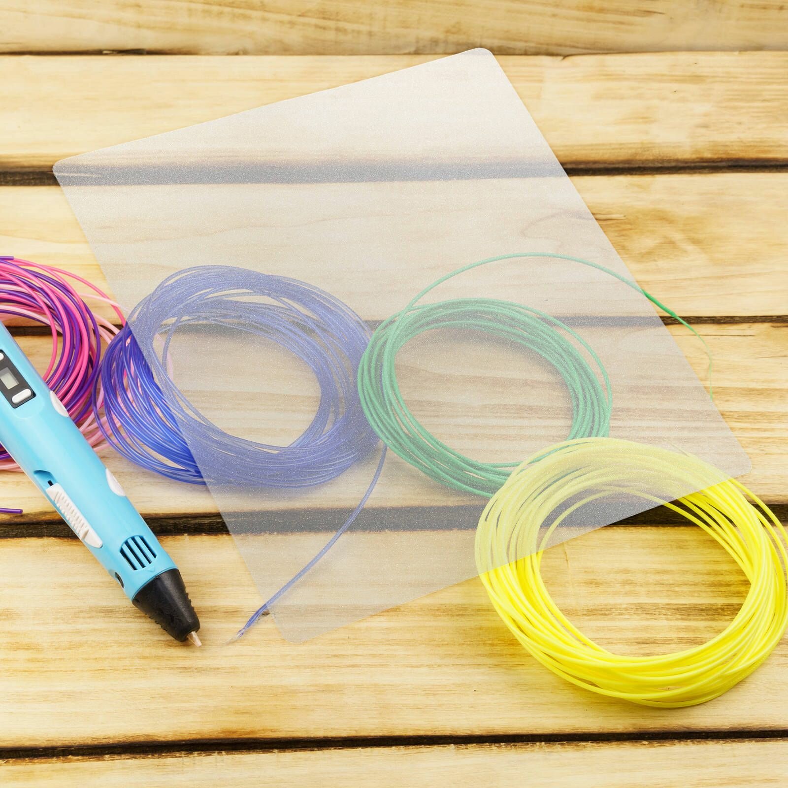 Прозрачная Матовая Подложка Для Рисования 3D Ручкой Из ПВХ 10 Штук 20.00X18.00X0.10Cm