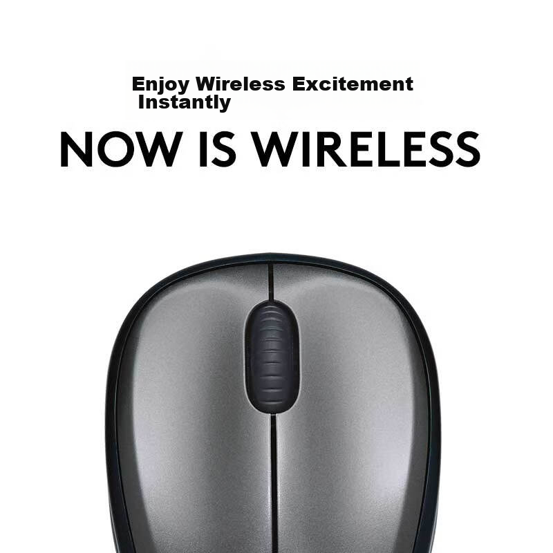 Logitech M235 Mouse, Wireless Mouse, Office Mouse, Symmetrical Mouse, Black, with 2.4G Wireless Receiver