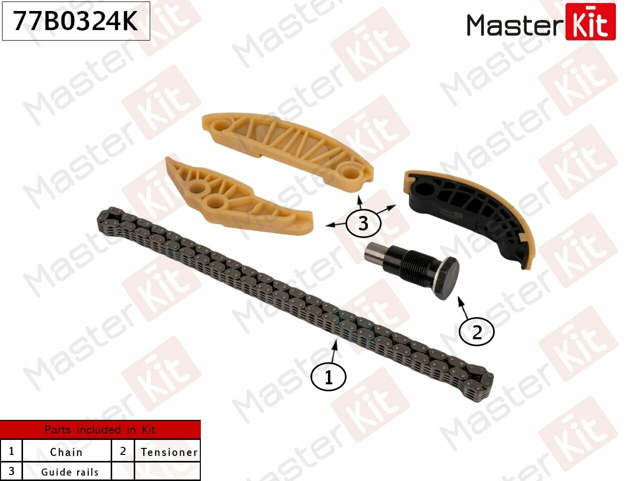 Комплект цепи балансирных валов VAG CDAA/CDAB/CCZD MasterKit 77B0324K