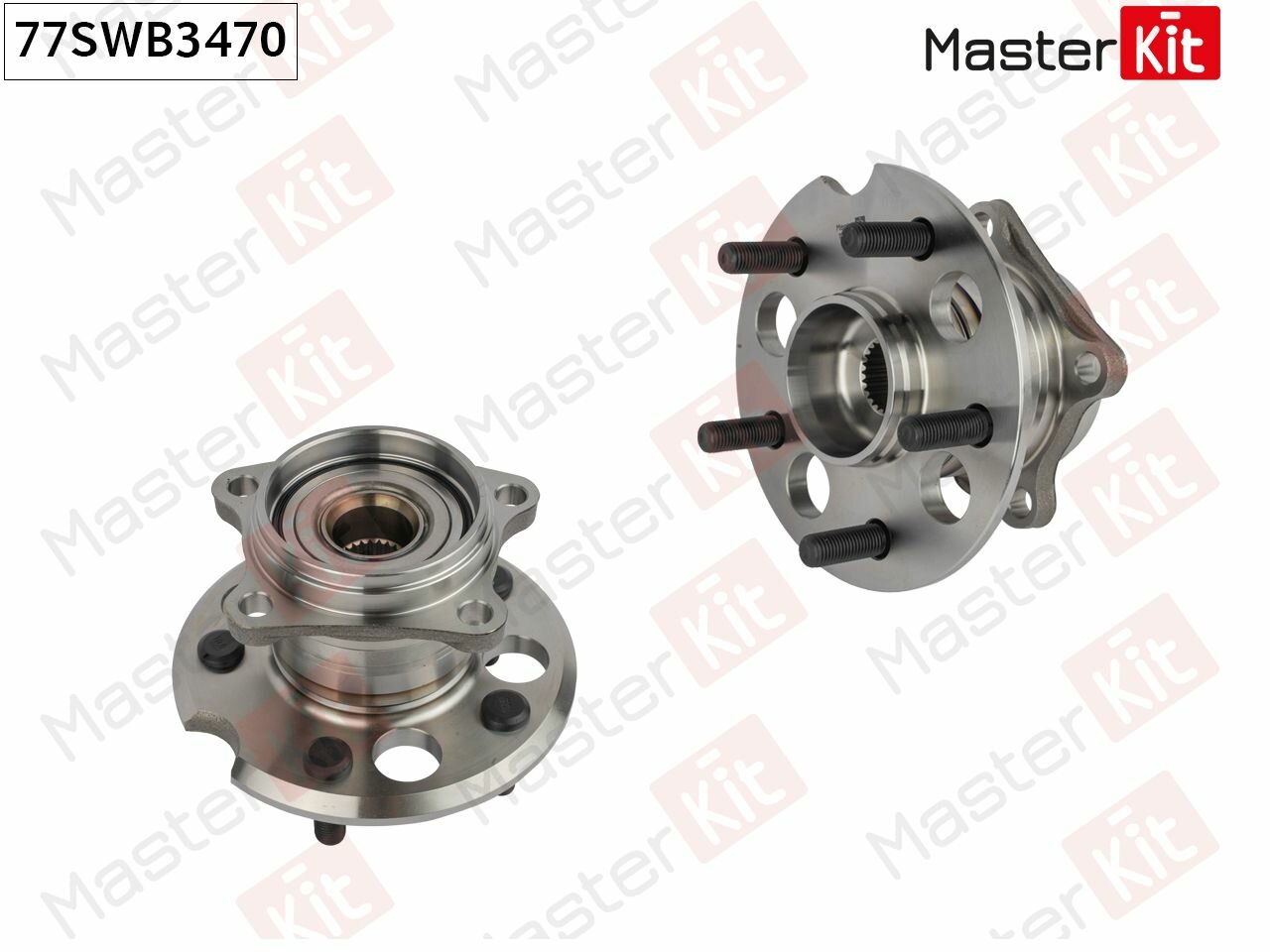 Ступица в сборе с подшипником задний. Toyota PRIUS W2/RAV 4 II A2/SIENNA L2 2003 MasterKit 77SWB3470