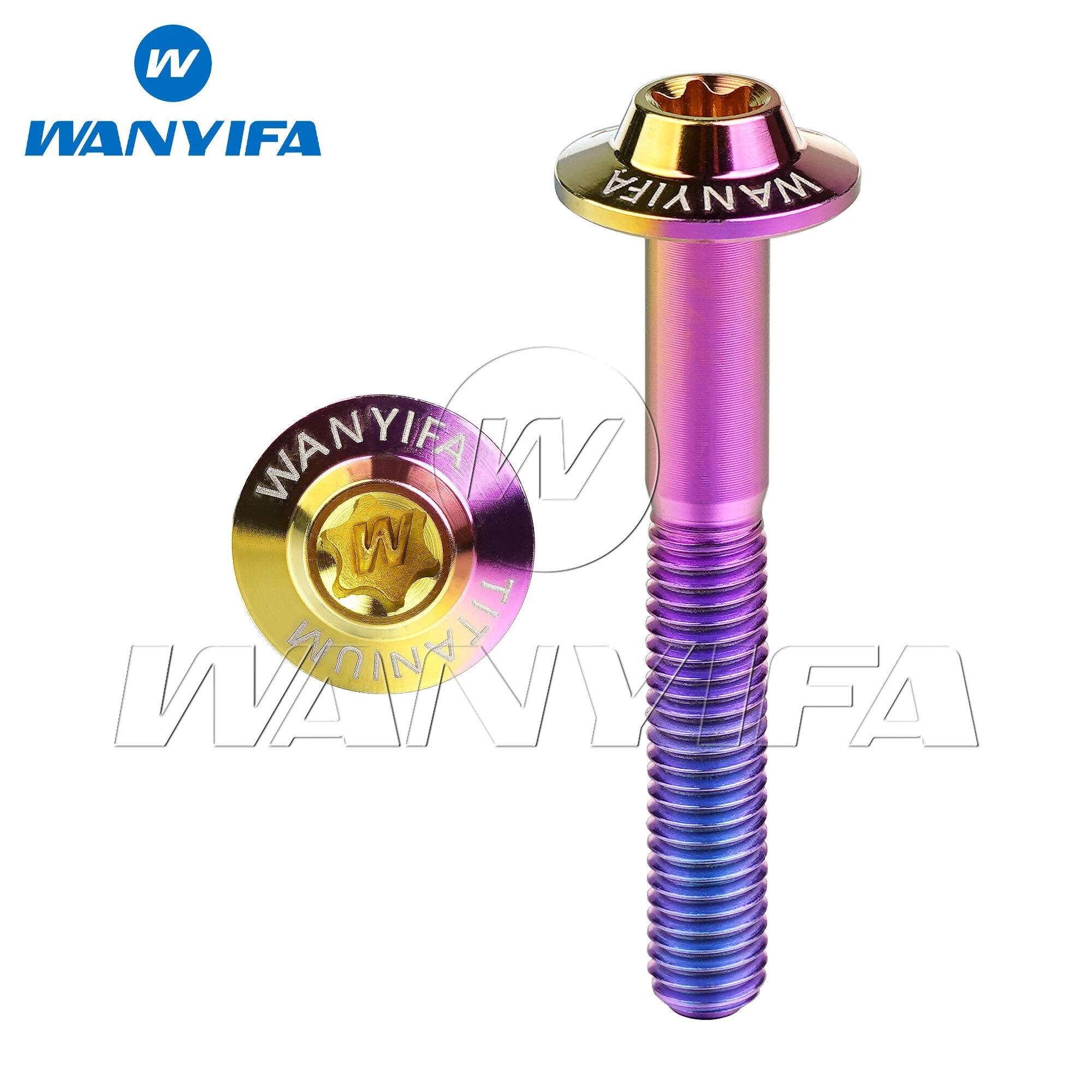 Титановые болты Wanyifa M5 Candy 10mm для велосипеда