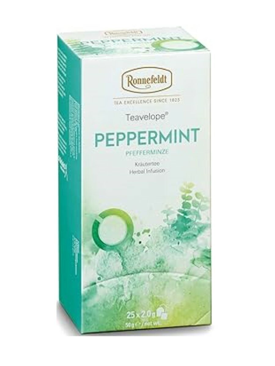 Ronnefeldt Чай Teavelope Peppermint травяной Перчная мята в пакетиках 25 шт. х 2 г.