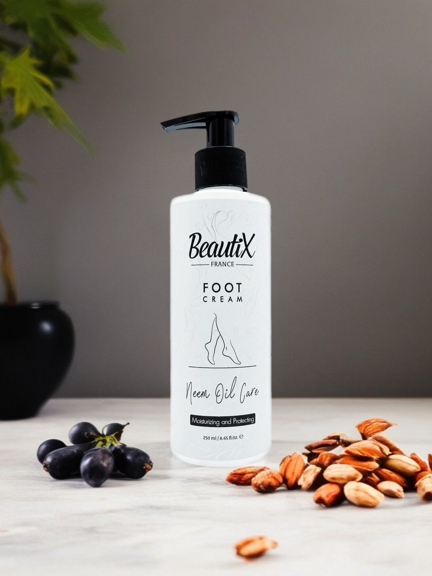 Beautix Крем для ног с маслом нима, восстановление и питание, 250 мл
