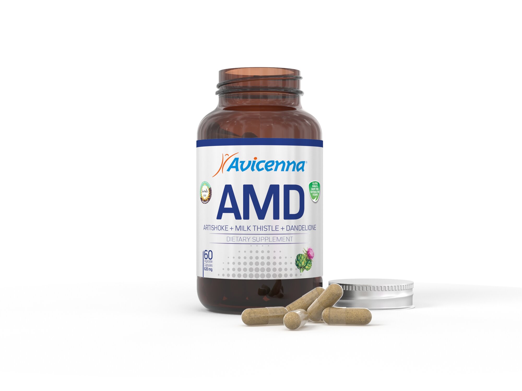 Растительный комплекс Avicenna® АМД для здоровья печени и желчного пузыря, 60 капсул — фото 1