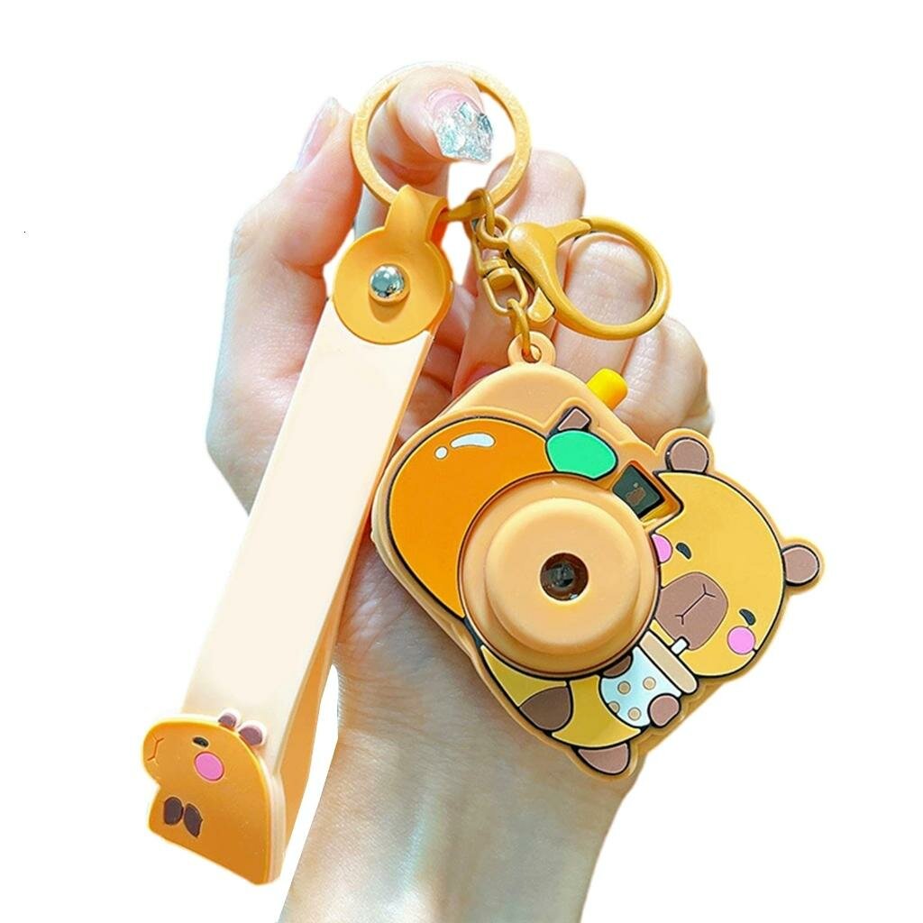 Проекционный брелок-камера в виде животного, Чай с молоком