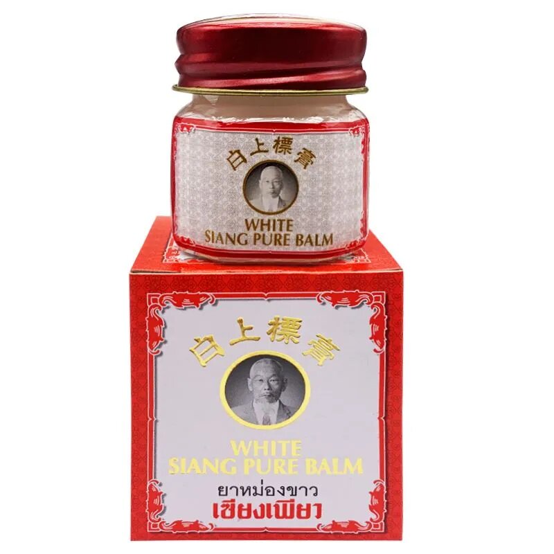 Siang Pure Тайский белый универсальный бальзам Сианг Пуре, набор 1 шт по 12 гр