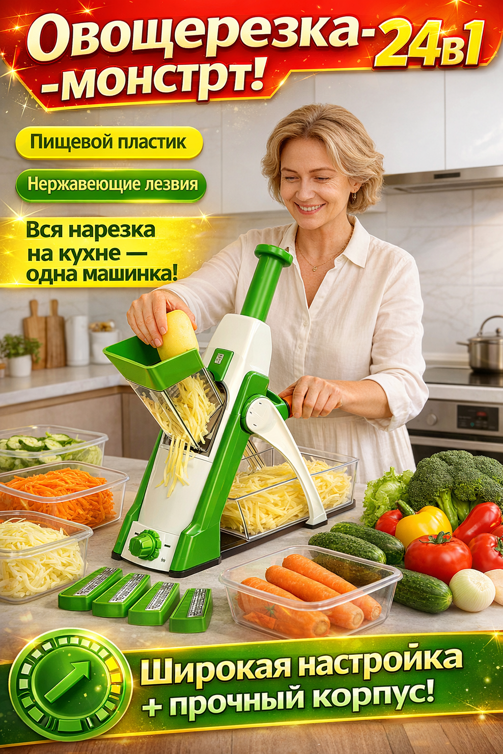 Овощерезка мультислайсер 24в1