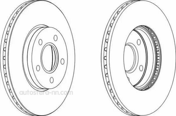 FERODO DDF1222 Диск тормозной передний