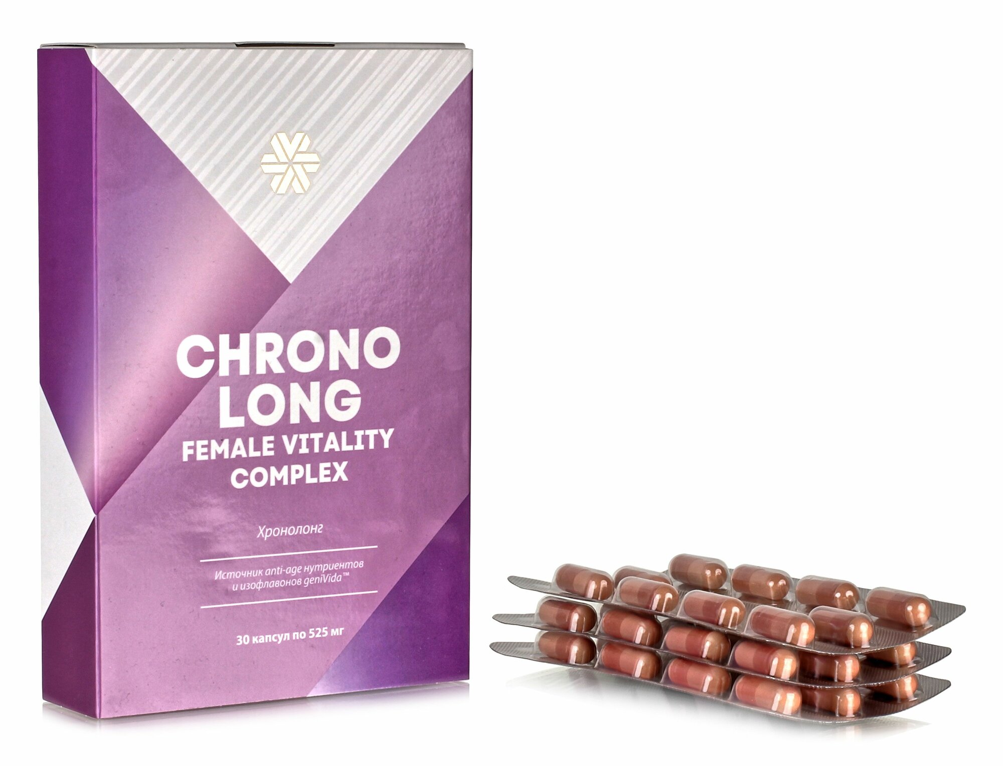Противовозрастной продукт для женщин Аnti-age Хронолонг, 30 капсул