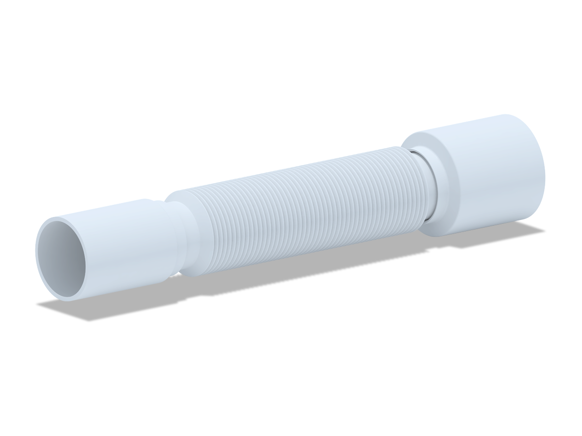 Труба гофрированная 40х40/50 мм, длина 305-715 мм, АНИ Пласт | K405