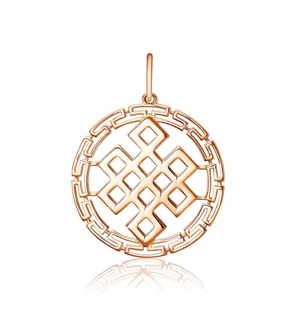 Подвеска, серебро, 925 проба, золочение