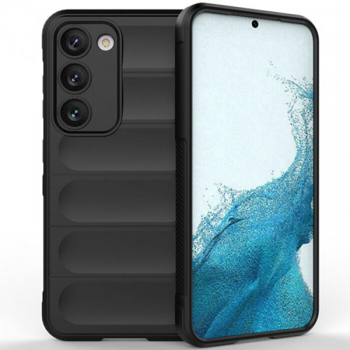 Flex Silicone Противоударный чехол для Samsung Galaxy S23 с защитой камеры и микрофиброй