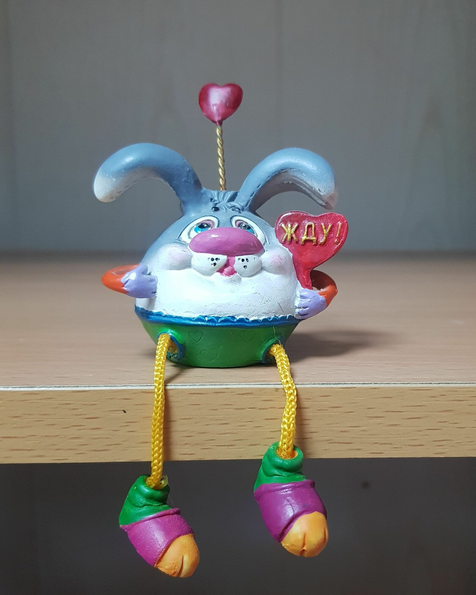 Фигурка декоративная "Кролик-Висячие Ножки" Жду 7х6х4,5см полистоун, 1012Д