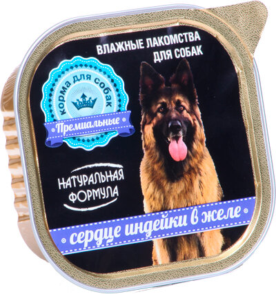 Корм влажный Натуральная Формула сердце индейки в желе для собак (300 г х 10 шт)