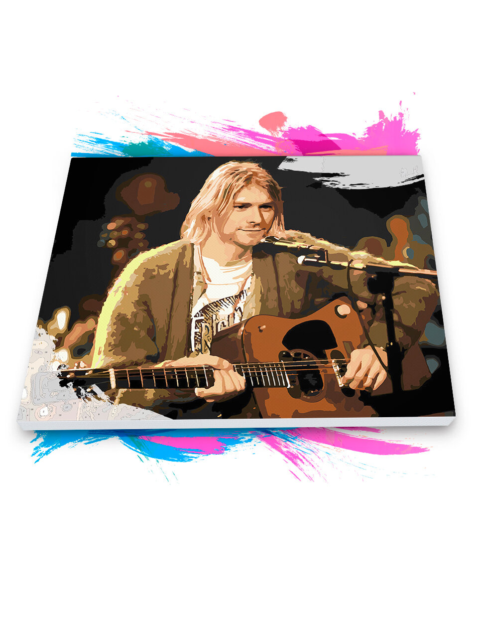 Картина по номерам на холсте Курт Кобейн, 40 х 50 см