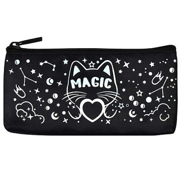 Пенал школьный феникс+, АРТ.61303/ 24 меджик КОТ (без наполнения, 19Х9Х1.5 СМ, полиэстер, молния