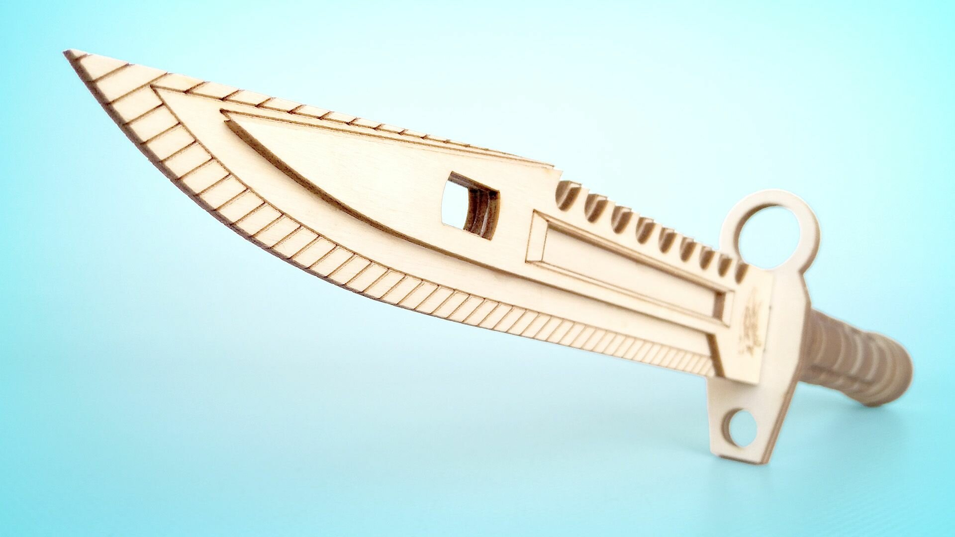 Штык-нож - 33х8х3см, - Сборная модель из дерева