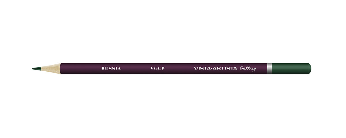 Карандаш цветной "VISTA-ARTISTA" "Gallery" VGCP художественный заточенный 624 Зеленый кедровый (Cedar green)