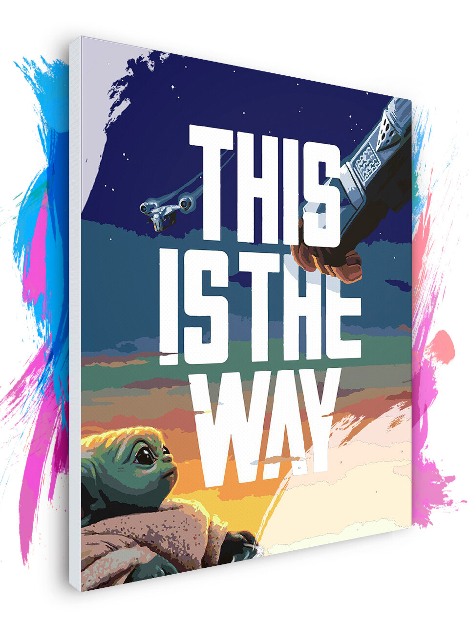 Картина по номерам на холсте Мандалорец - Плакат, 50 х 60 см