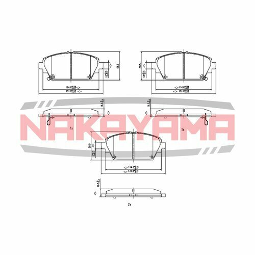 Колодки тормозные дисковые Nakayama p0187ny